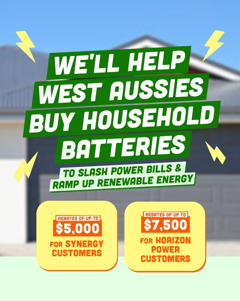 3 Battery rebate options available for West Australian's